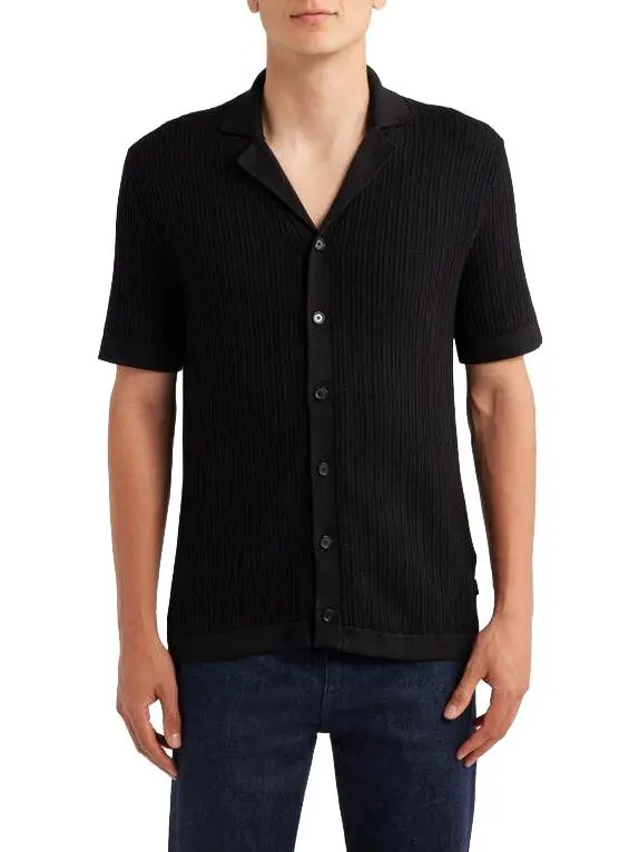 BOSS Lomaro Short Sleeve Cardigan - Black