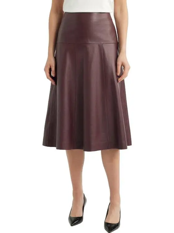 BOSS A-line Midi Skirt - Med Rd