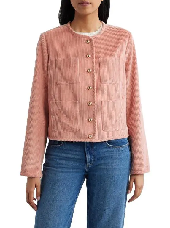 Bernardo Cotton Corduroy Jacket - Pink