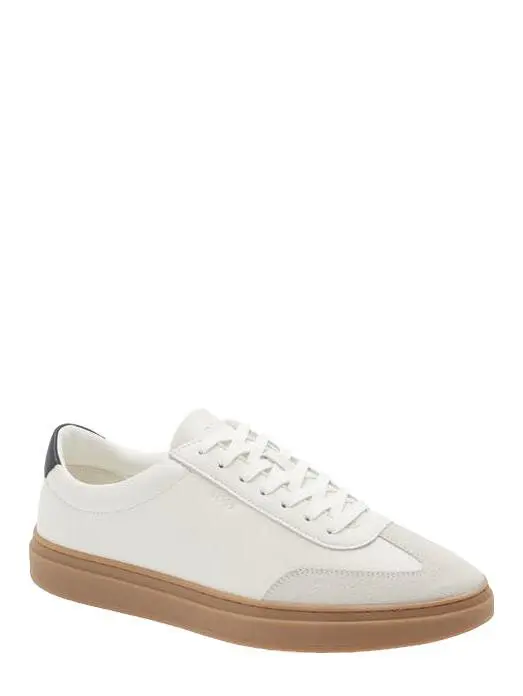 BOSS Kieran T-toe Leather & Suede Sneakers - White