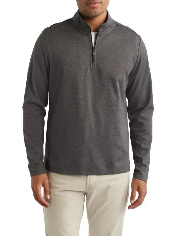 Robert Barakett Rupert Quarter Zip Pullover - Espresso