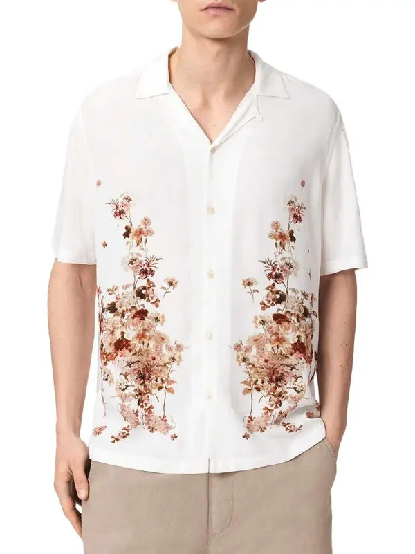 ALLSAINTS Flotilla Short Sleeve Button-up Shirt - Ecru