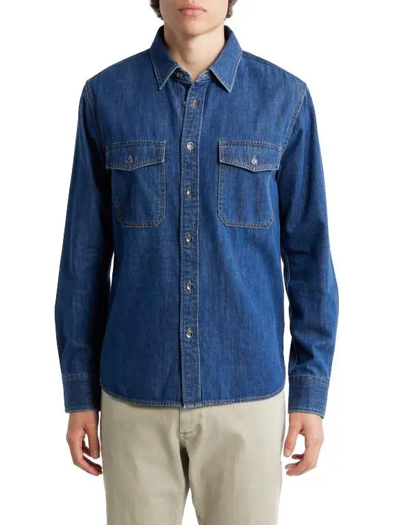 Rag & Bone Infuse Denim Button-up Shirt - Luke