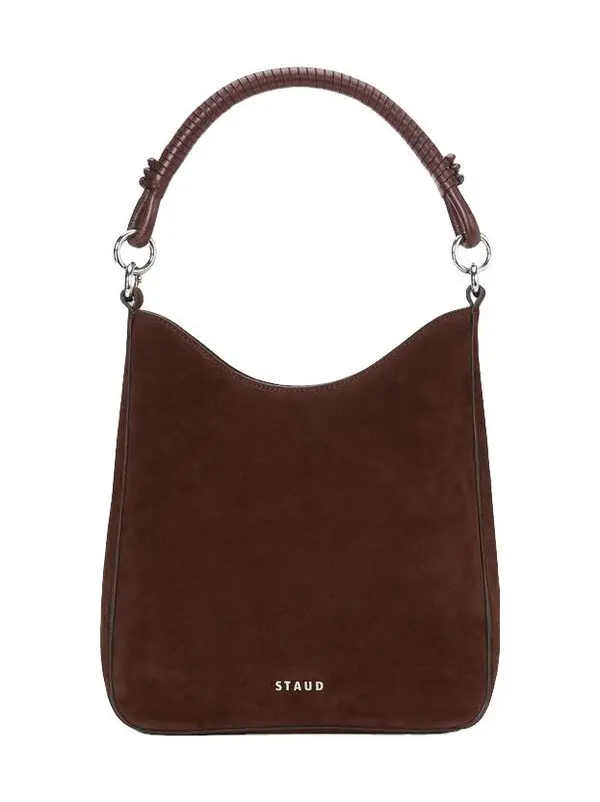 Staud Mel Suede Shoulder Bag - Mahogany