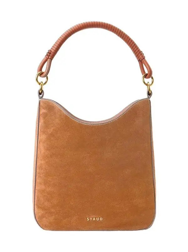 Staud Mel Suede Shoulder Bag - Tan