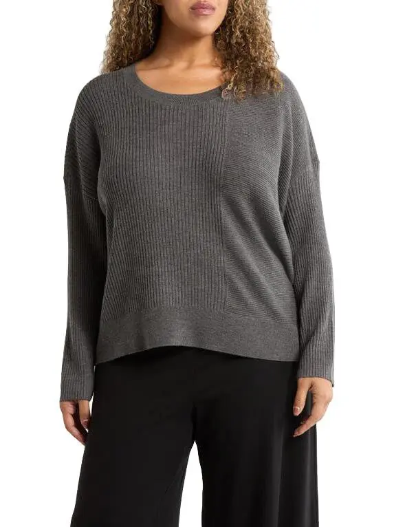 Eileen Fisher Merino Wool Crewneck Sweater - Ash