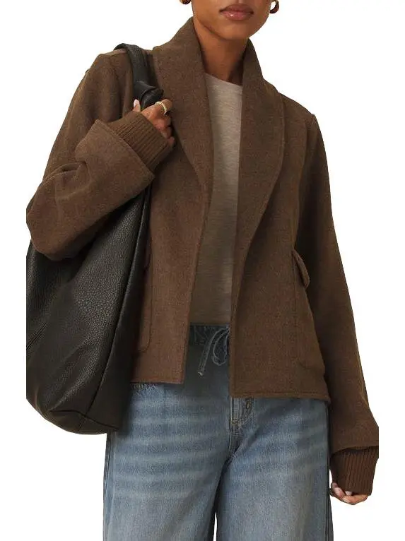 Splendid Crop Icon Coat - Truffle