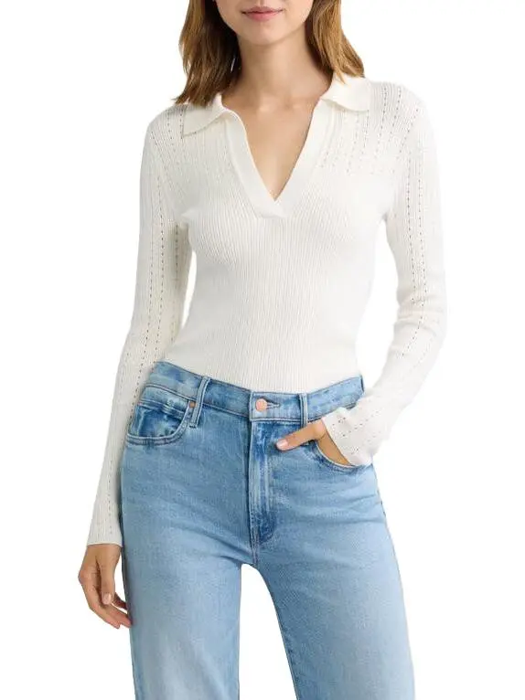 Madewell Johnny Collar Sweater - Lighthouse