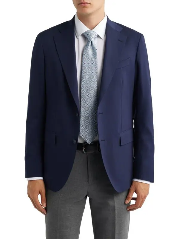 Zanella Wool Twill Sport Coat - Blue