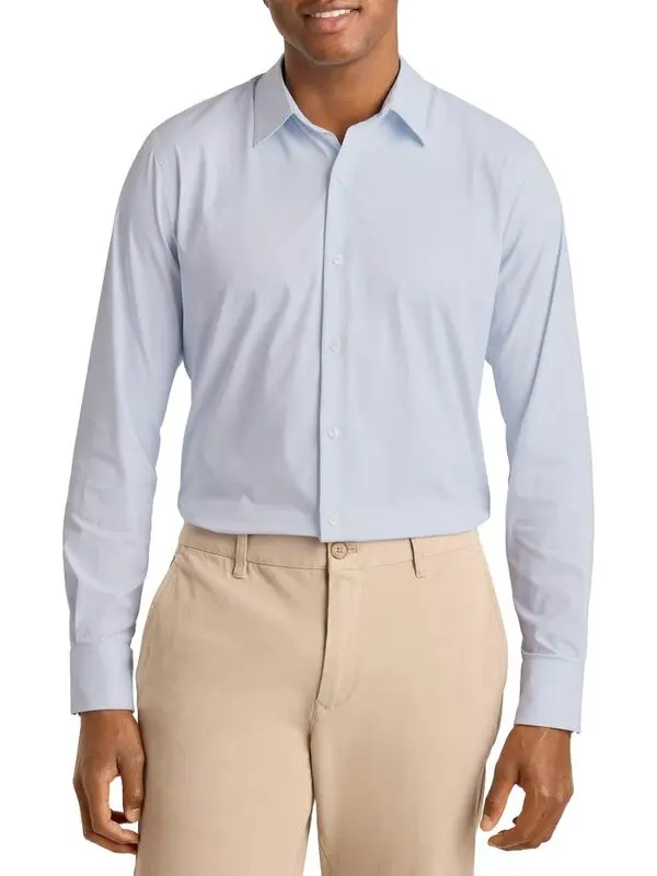 Bonobos Tech Slim Fit Performance Button-up Shirt - Blue Gilbert Grid Check