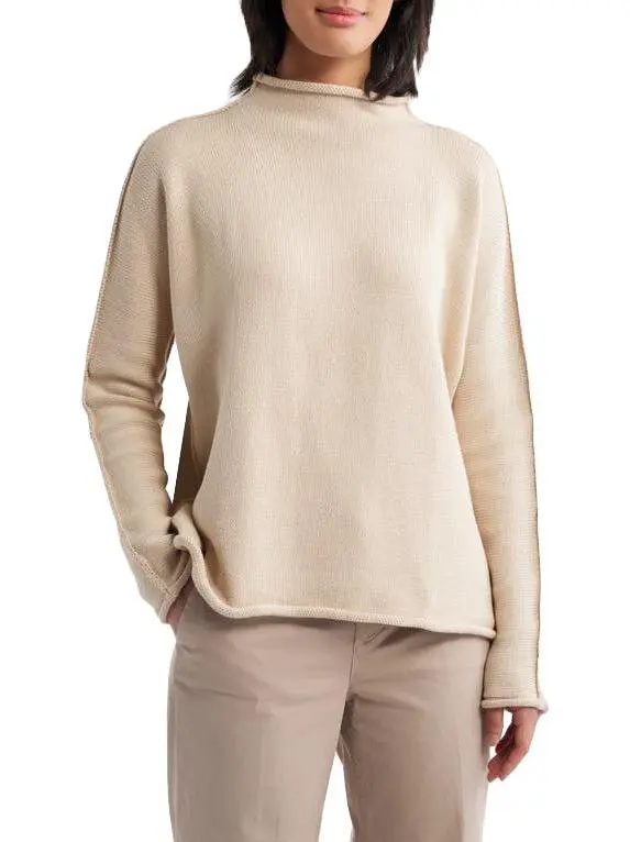 Frank & Eileen Monterey Funnel Neck Sweater - Sand