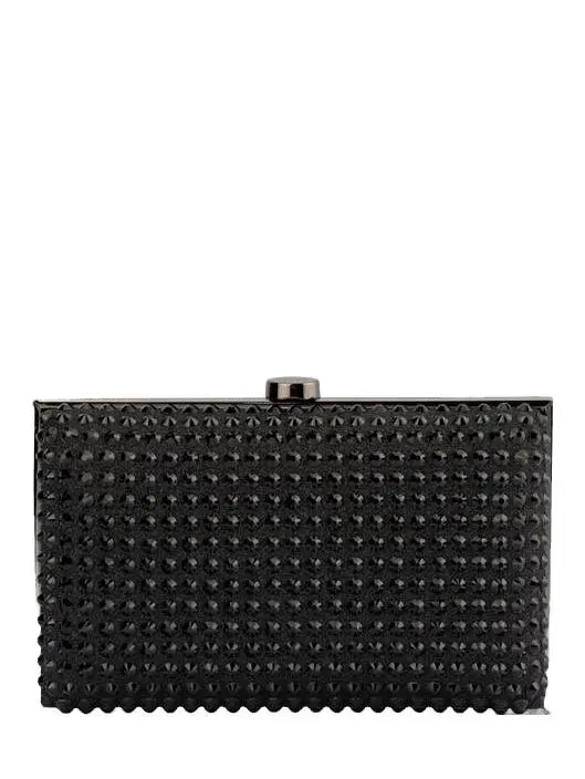 OLGA BERG Manuela Hotfix Frame Clutch - Black