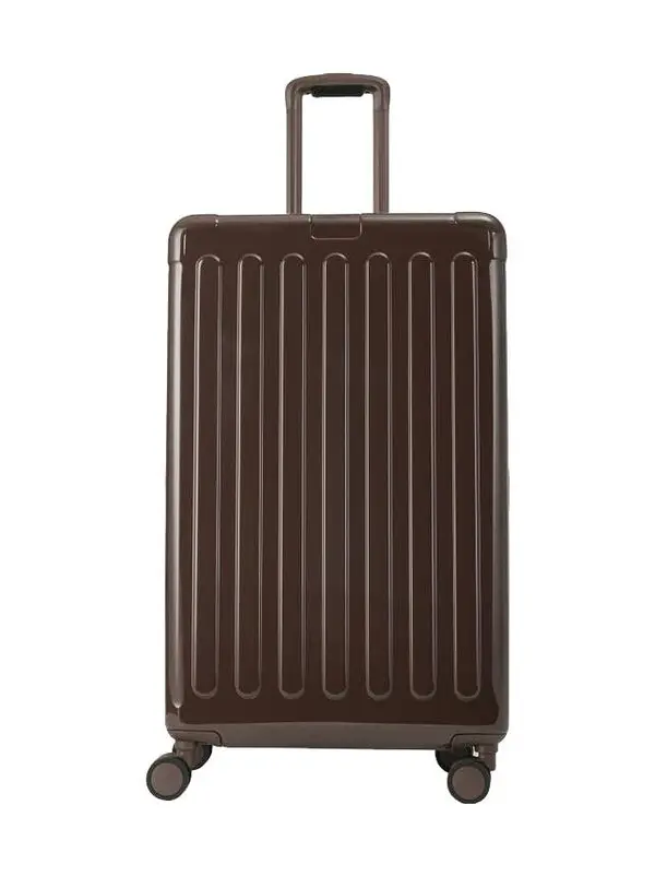 HEDGREN Nostos Glossy Large Spinner Suitcase - Espresso
