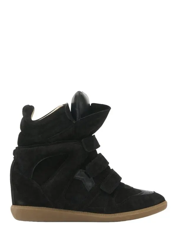 Isabel Marant Étoile Bekett Suede Cowhide Leather Sneakers - Black