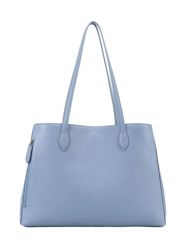 LLOYD BAKER Adelaide Full-grain Leather Tote - Grey