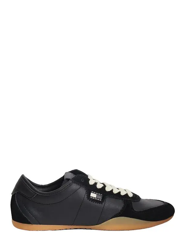 Tommy Hilfiger Leather Ballet Sneakers - Black