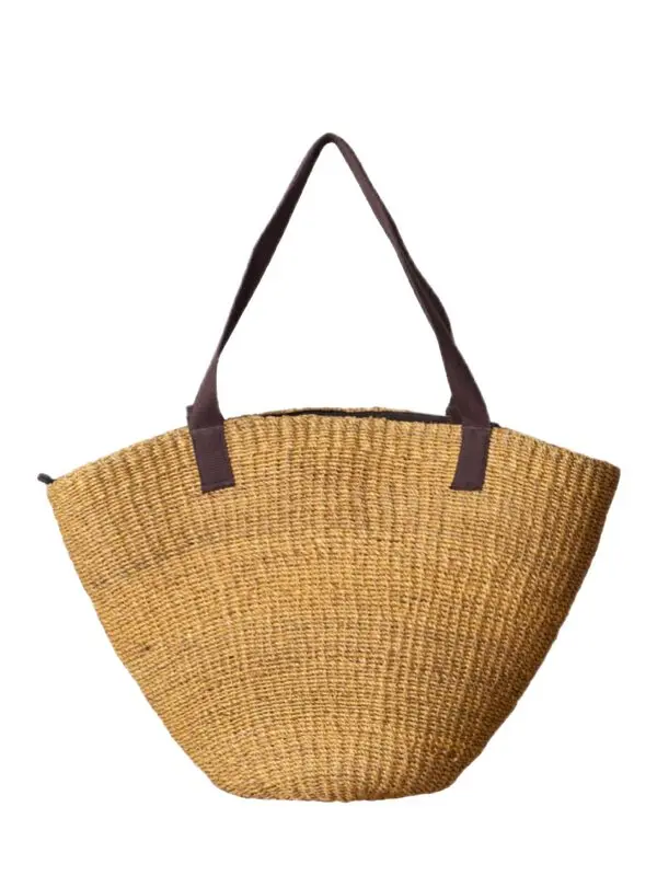 YUMI WEAVES Merle Oversized And Mini Abaca Summer Bags - Yellow