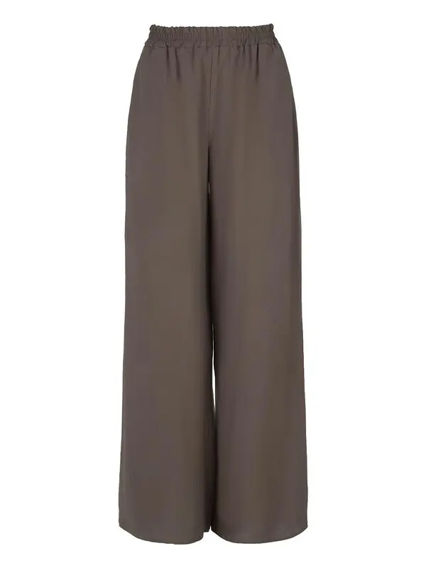 CONQUISTA Palazzo Pants - Brown