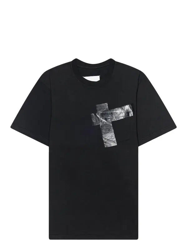 MAISON MARGIELA Pocket T-shirt With Tape Detail - Black