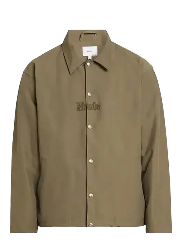 Rhude Embroidered Logo Coaches Jacket - Brown