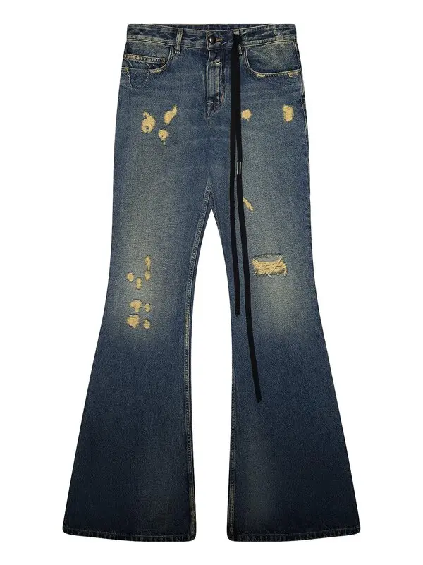 ANN DEMEULEMEESTER Toos 5-pocket Bootcut Trousers - Blue