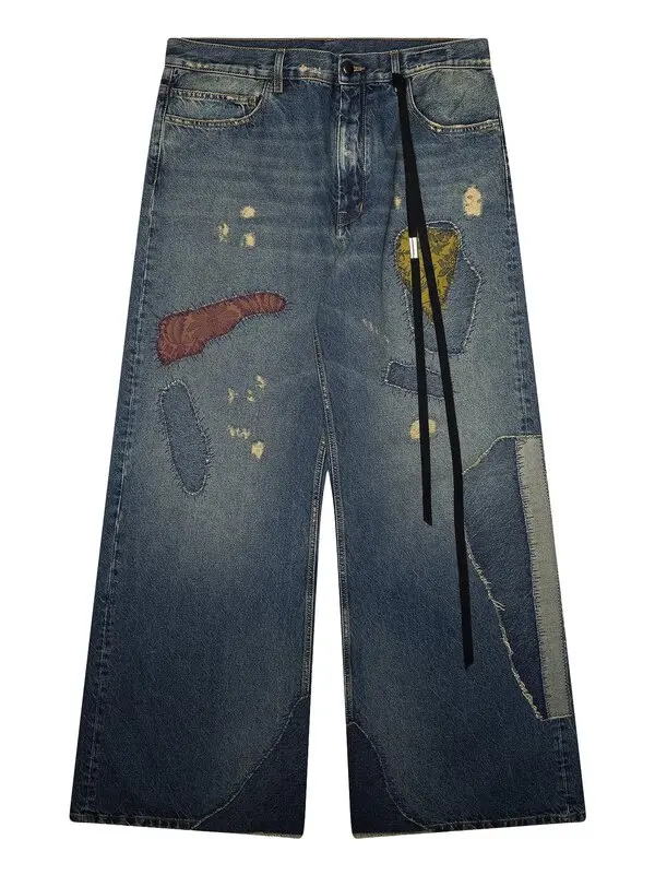 ANN DEMEULEMEESTER Relaxed Flared Trousers - Blue