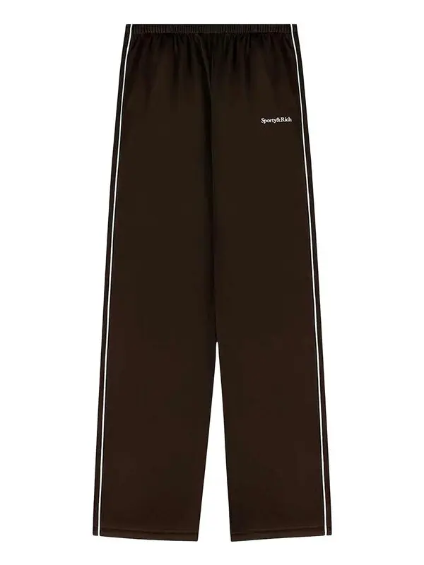 SPORTY & RICH Serif Logo Retro Track Pants - Brown