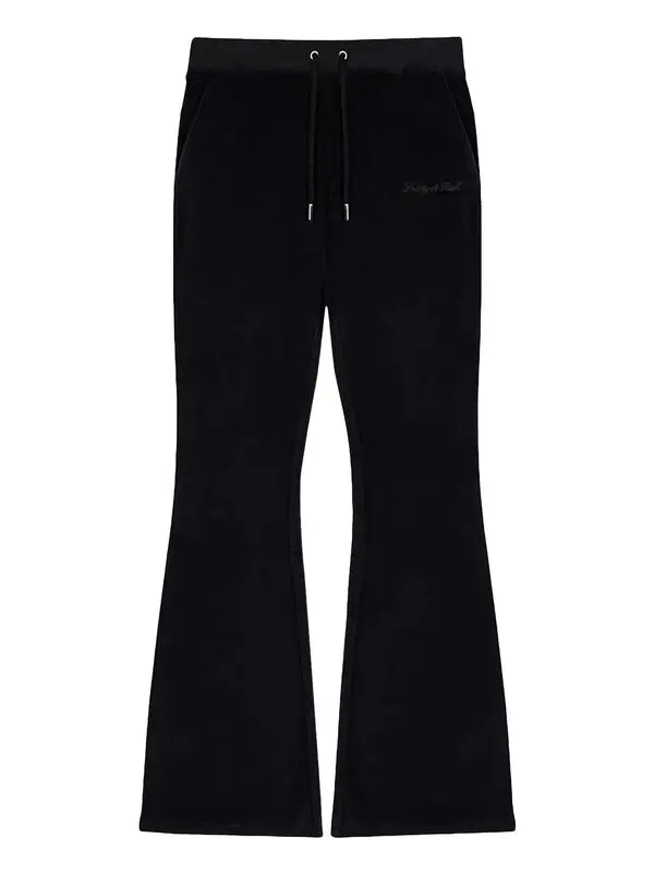SPORTY & RICH Signature Logo Krystal Sweatpants - Black