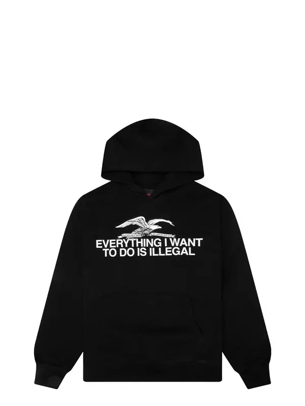 PLEASURES Illegal Hoodie - Black