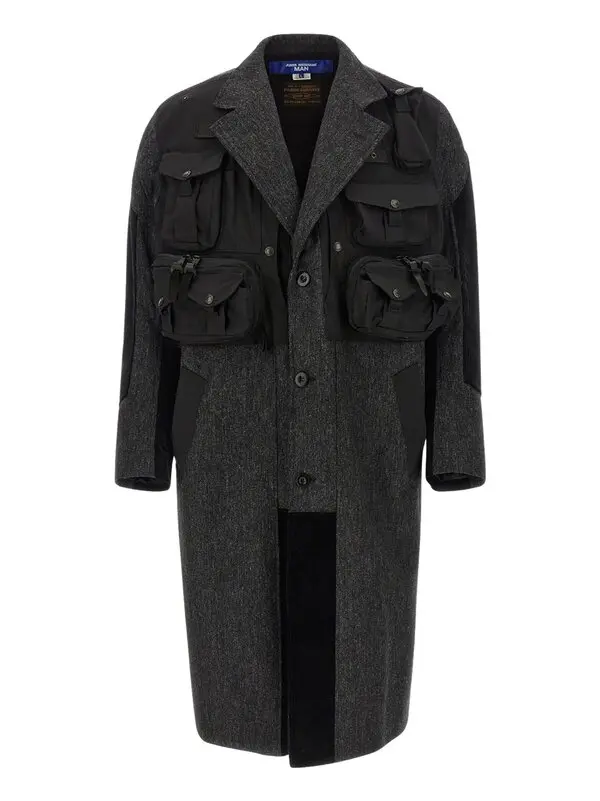 Junya Watanabe X Filson Tweed Coat With Pockets - Black