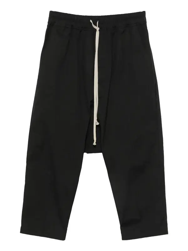Rick Owens Drawstring Cropped Pants - Black