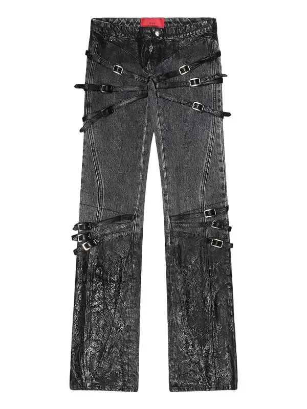 DILARA FINDIKOGLU Melting In Venus" Buckled Jeans - Grey