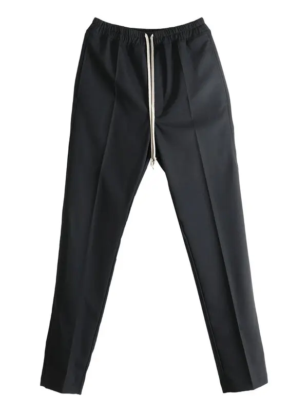 Rick Owens Drawstring Slim Long Pants - Black