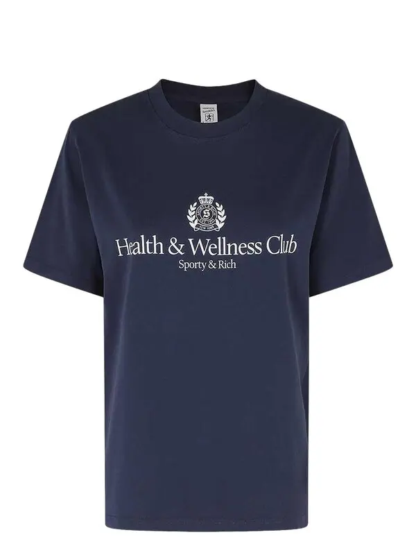 SPORTY & RICH H&w Crest T-shirt - Blue