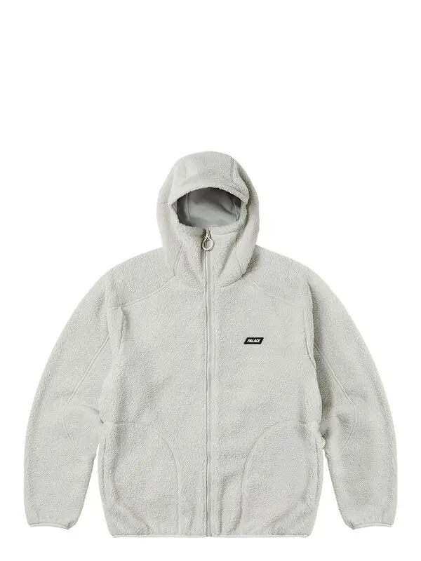 PALACE Peak Fleece Jacket With Hood - Grey