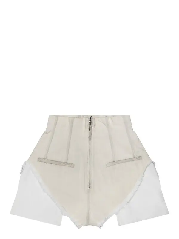 Rick Owens Dirt Cutoff Shorts - White