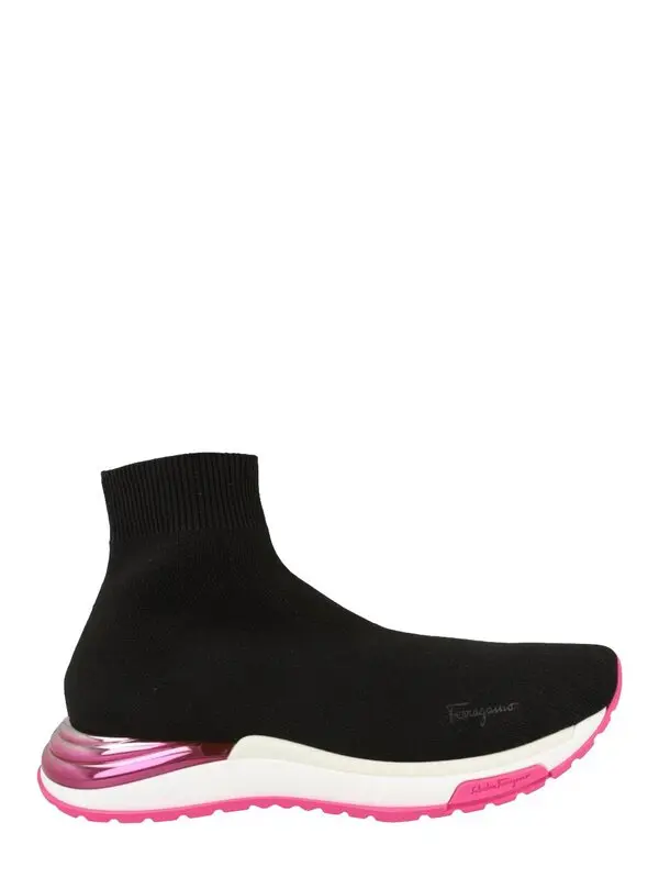 FERRAGAMO High Top Sock Sneakers - White