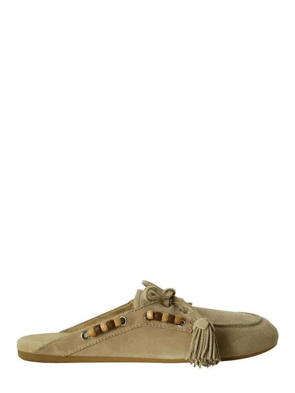 Miu Miu Scamosciato Sabot Mules - Tan