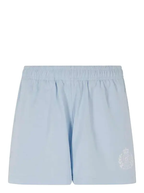 SPORTY & RICH Ny Crest Disco Shorts - Blue