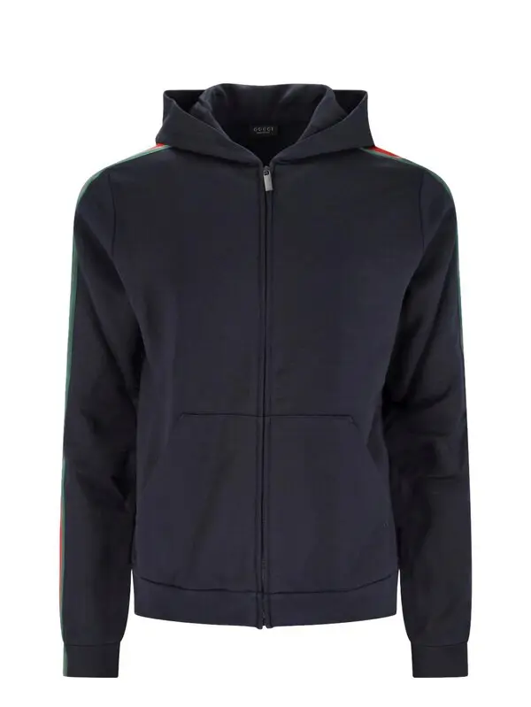 Gucci Zip Hoodie "web - Blue
