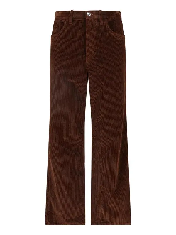 Marni Corduroy Straight Leg Trousers - Brown
