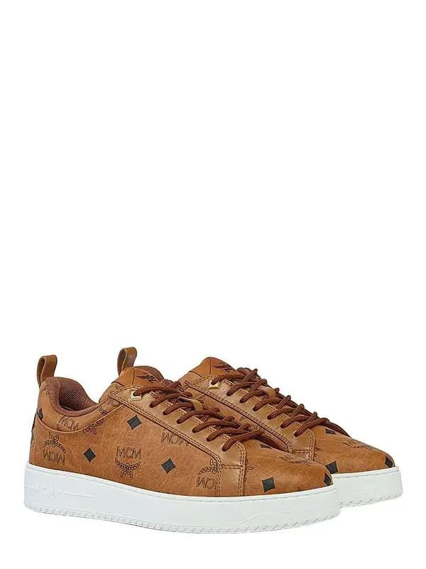 Mcm Neo Terrain Lo Visetos Sneakers - Cognac