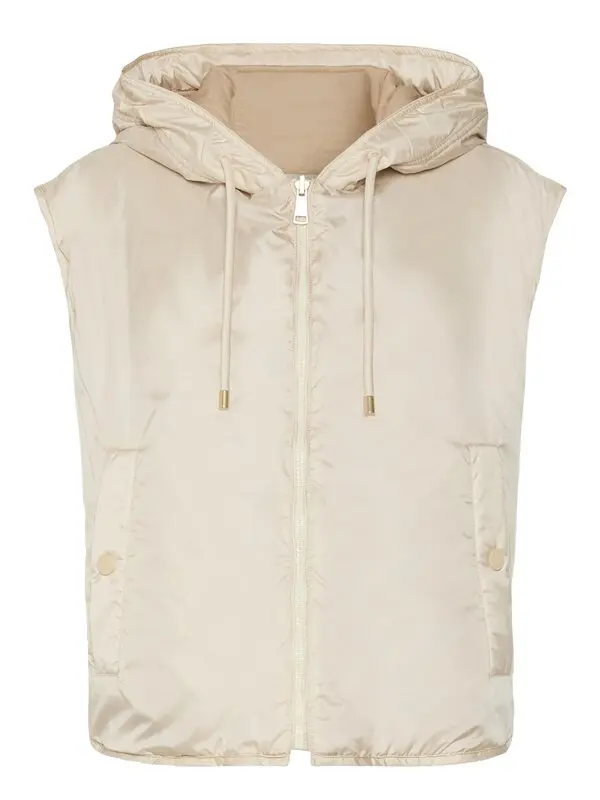 Max Mara Reversible Padded Hooded Gilet - Ivory