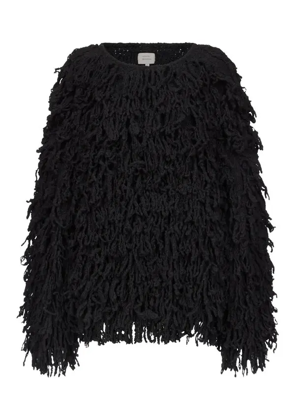 Loulou De Saison Gabin Fringe Sweater - Black