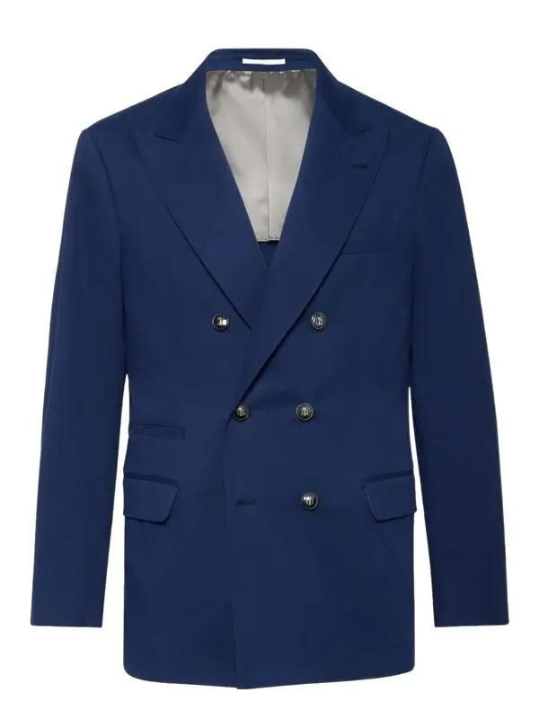 Brunello Cucinelli Double-breasted Blazer - Blue