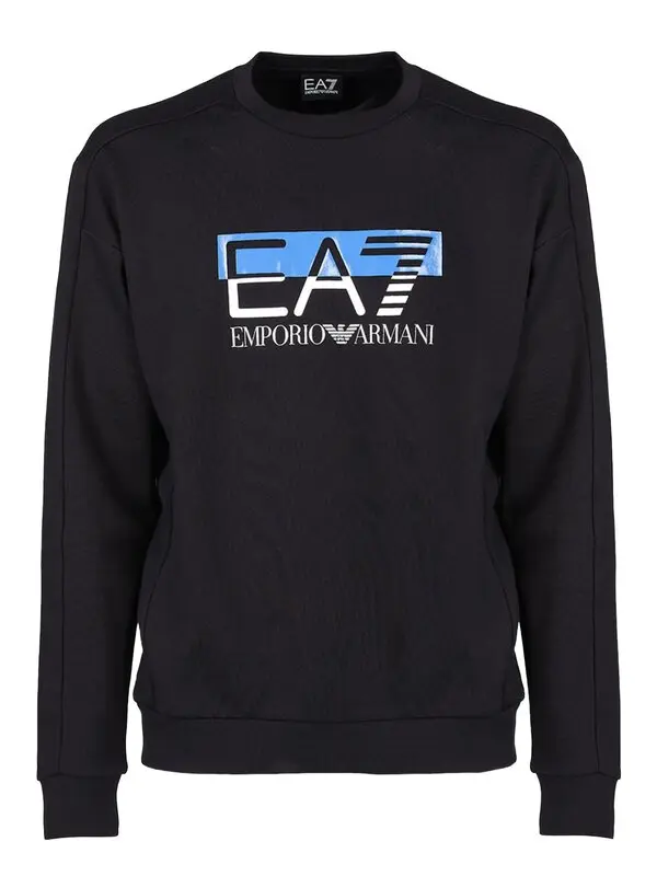 EA7 Logo Loop-over Sweater - Black