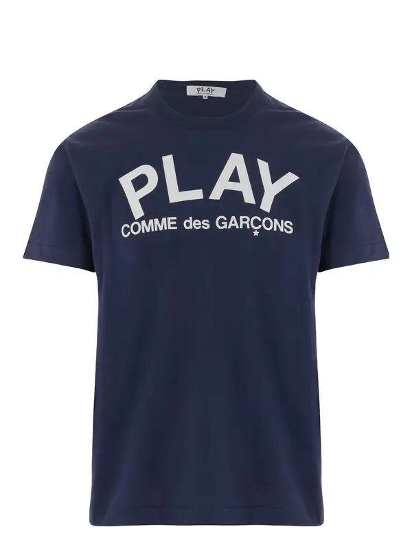 Play Comme Des Garcon Comme Des Garçons Play Logo Printed T-shirt - Navy