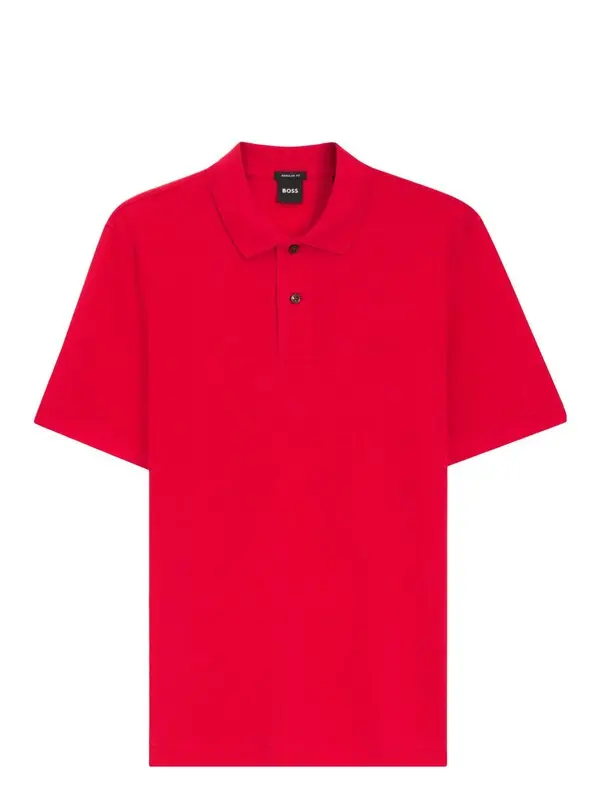 Hugo Boss Button Polo Shirt - Red