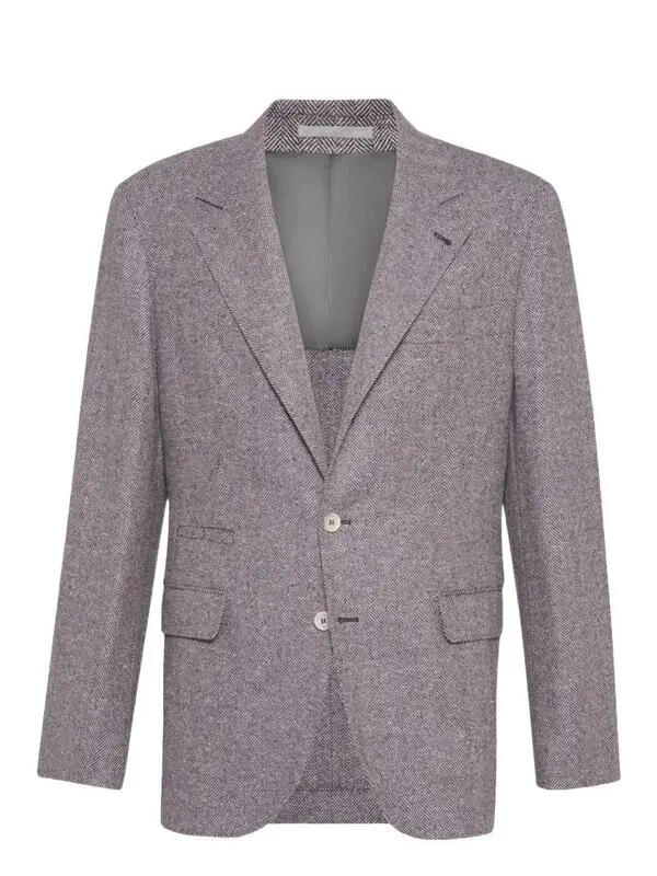 Brunello Cucinelli Double-breasted Blazer - Gray