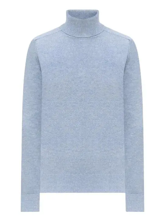 Brunello Cucinelli Long Sleeve High Neck Sweater - Blue